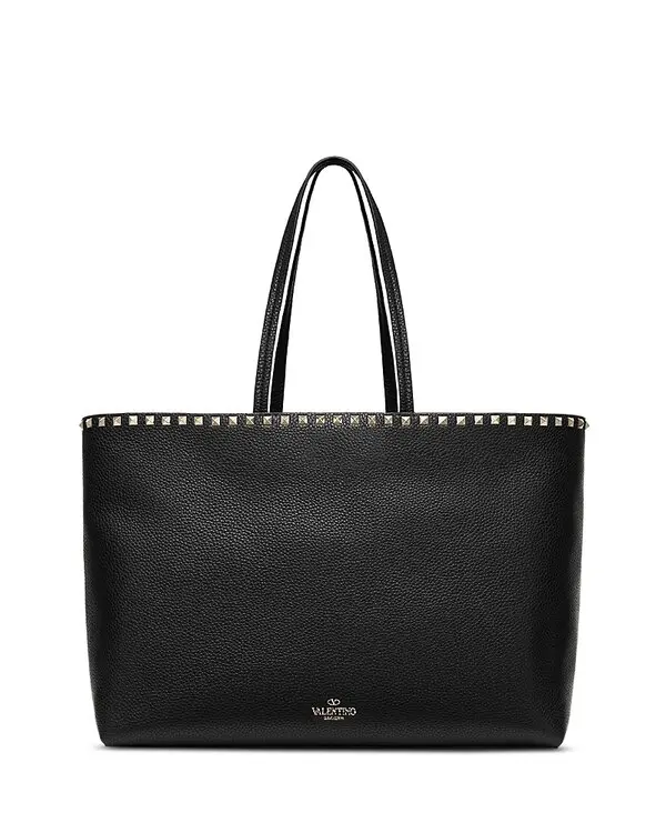 Valentino Garavani Rockstud Vitello Tote Bag - Black