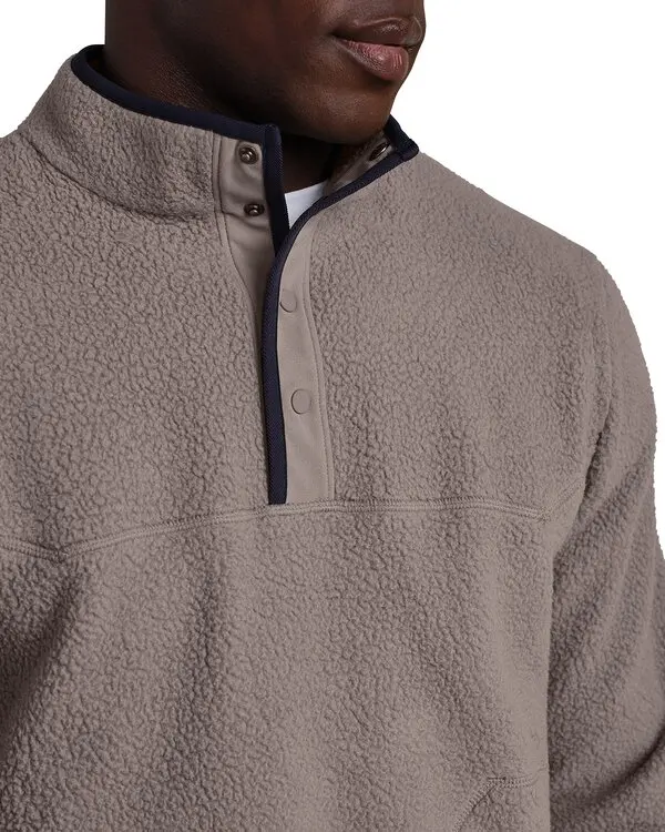 RHONE Fairbanks Quarter Snap Sweater - Foggy Taupe