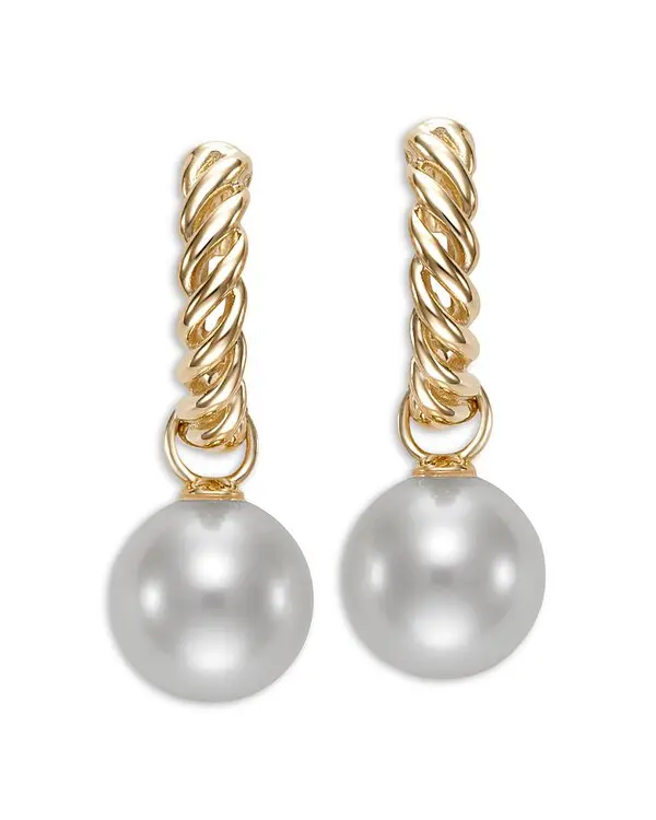 Bloomingdale'S Freshwater Pearl Hoop Earrings In 14k Yellow - Gold