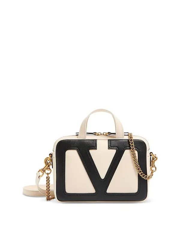 Valentino Garavani Small Vlogo Duffle Top-handle Bag - Butter