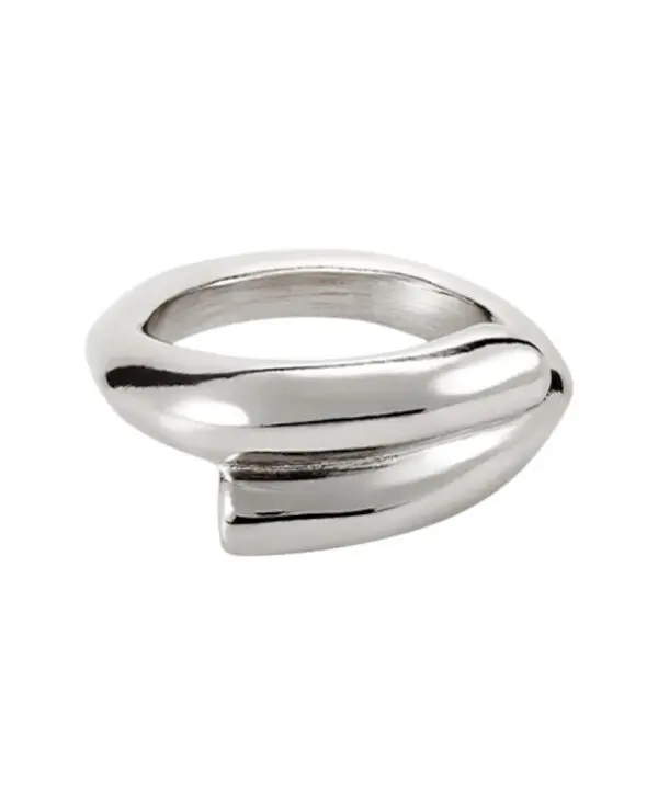 UNODE50 Sterling -plated Tubular Ring - Silver
