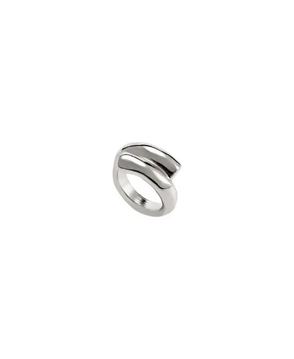 UNODE50 Sterling -plated Tubular Ring - Silver