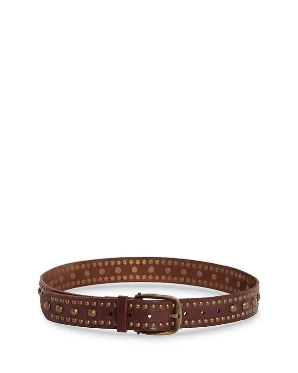 Free People We The Free Sola Stud Leather Belt - Cognac