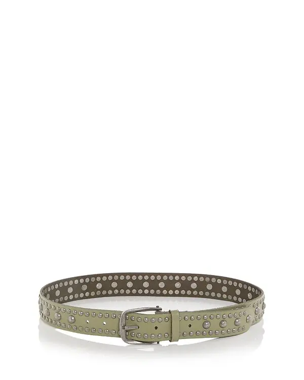 Free People We The Free Sola Stud Leather Belt - Matcha