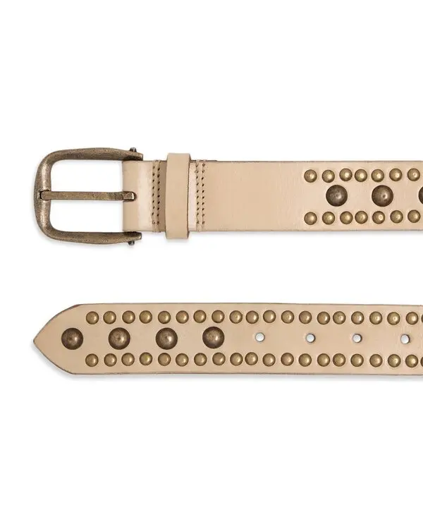 Free People We The Free Sola Stud Leather Belt - Stone Cold