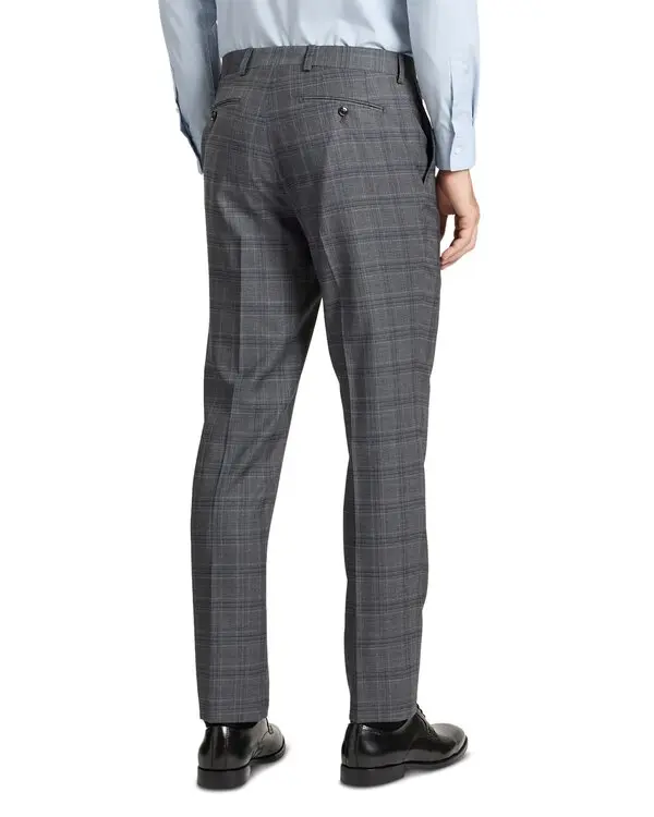 Ted Baker London Wright Plaid Modern Fit Suit Pants - Grey