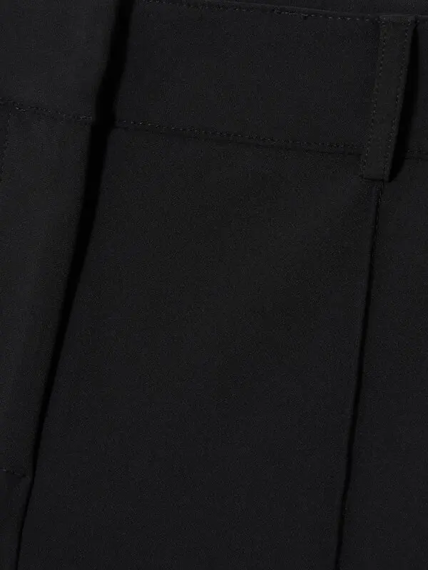 Veronica Beard Hibiscus Pleated Flared Pants