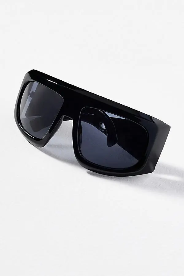 Anthropologie Anglo Flat-Top Wrapped Chain Sunglasses In  display picture 1