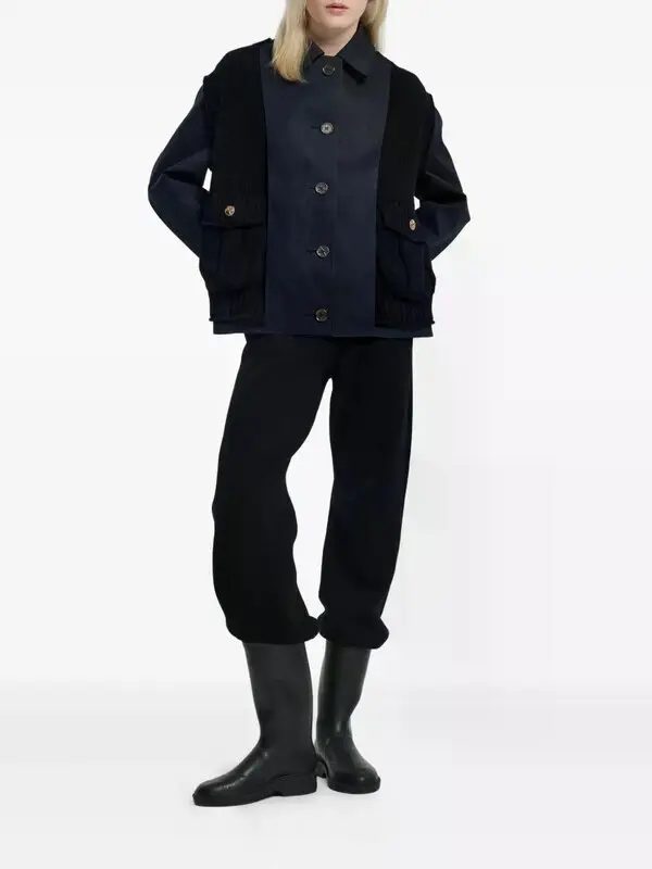 BARRIE Cashmere-paneled Cotton Raincoat