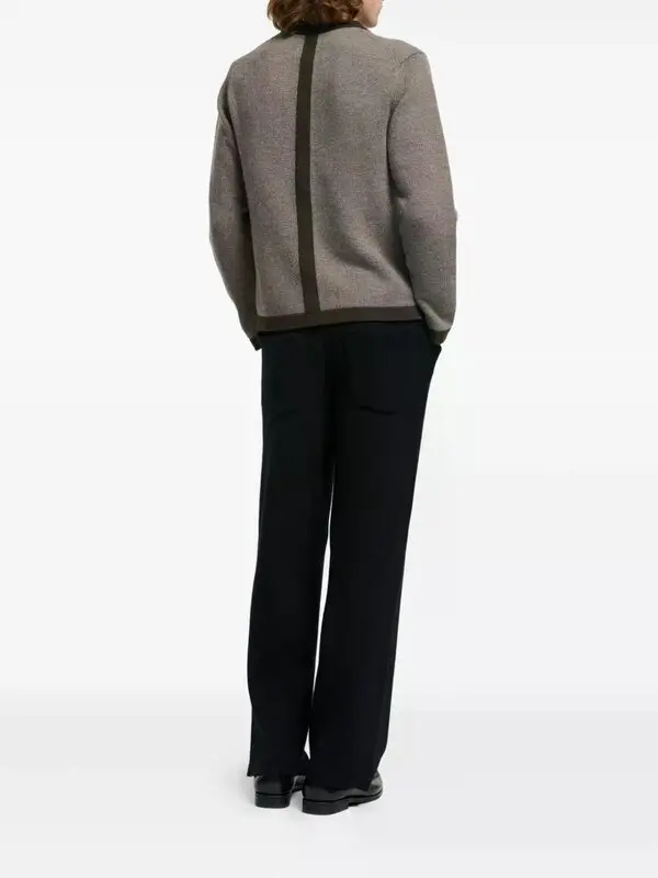 BARRIE Round-neck Cashmere Sweater - Brown