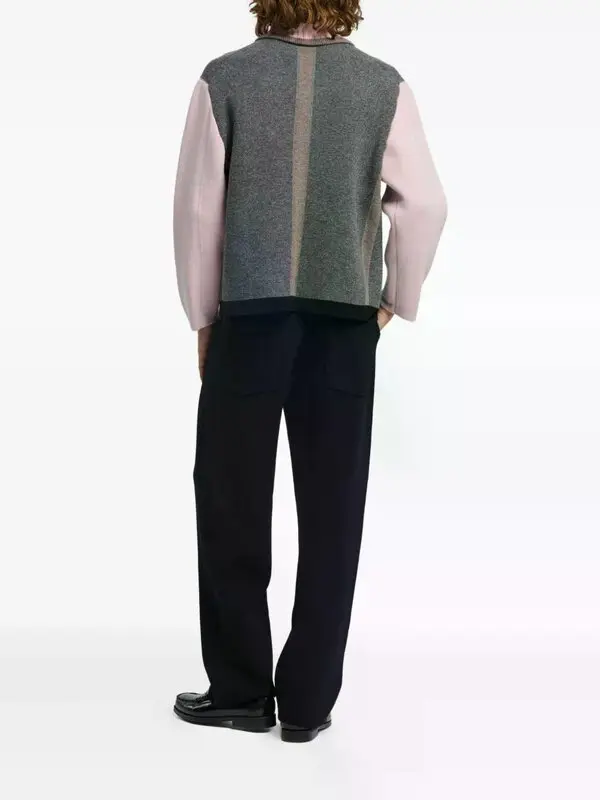 BARRIE Colour-block Buttoned Cardigan