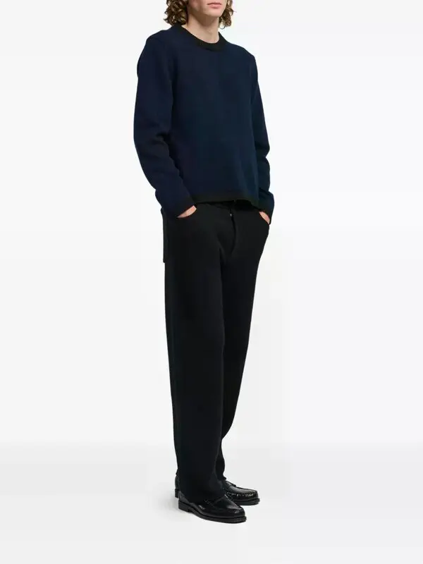 BARRIE Round-neck Cashmere Sweater - Blue