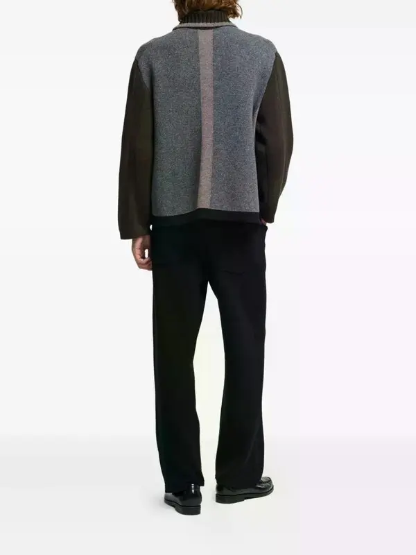 BARRIE Colour-block Buttoned Jacket - Grey