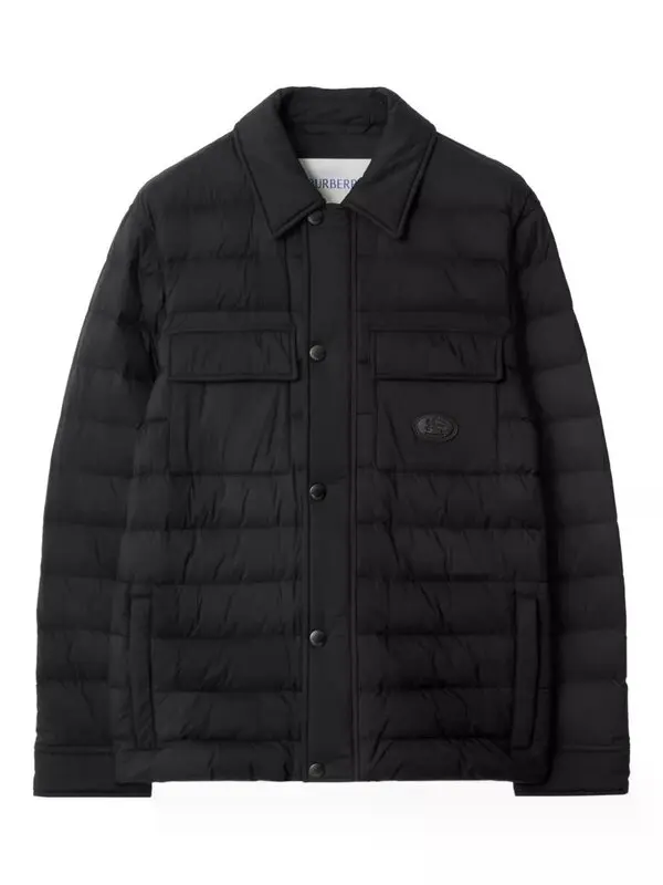 Burberry Equestrian Knight Graphic Padded Jacket - Black