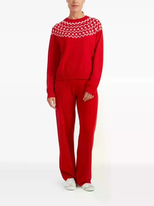 Chinti & Parker Star-motif Wool Sweater - Red