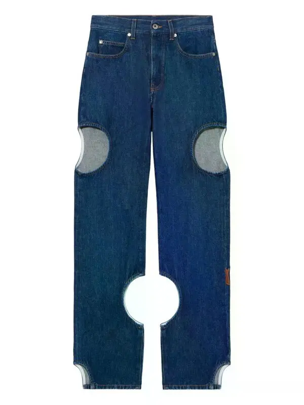 Off-White Cut-out Detail Jeans