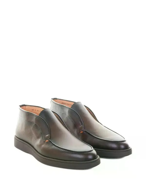 Santoni Panelled Leather Boots