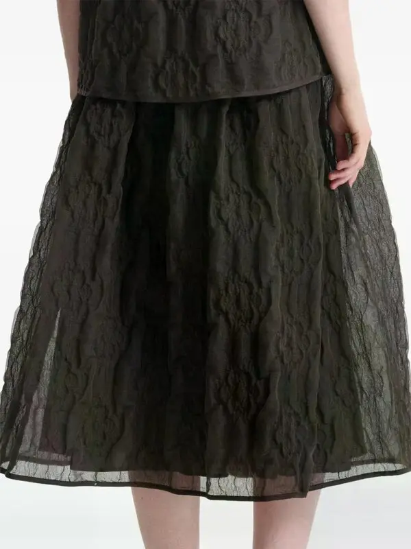 Cecilie Bahnsen Textured Balaskirt Skirt