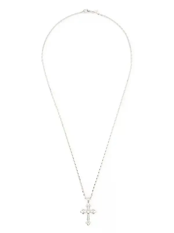 Emanuele Bicocchi Fleury Cross Necklace - Silver