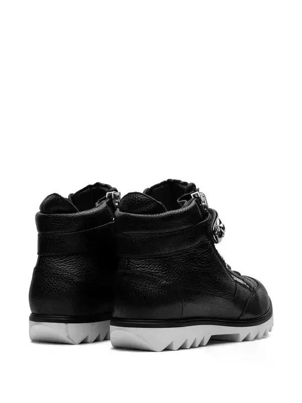 GIUSEPPE ZANOTTI Zip-detail Leather Biker Boots