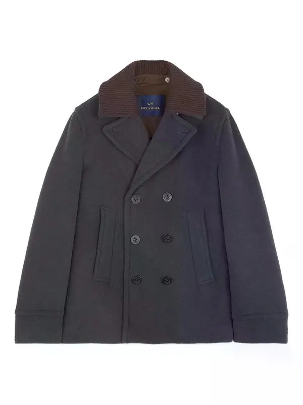 Paul & Shark Ribbed-collar Pea Coat