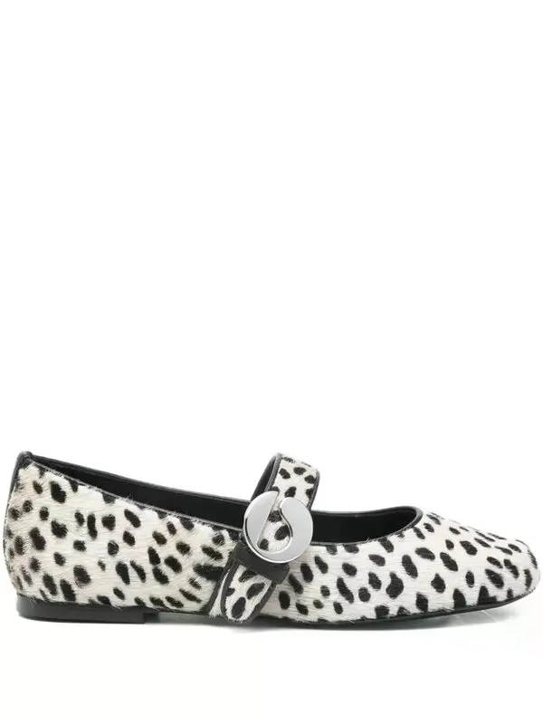 Coperni Leather Ballerina Flats - White And Black