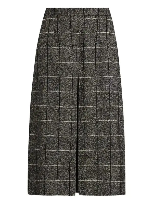 Dolce & Gabbana Checked Pleated Midi Skirt