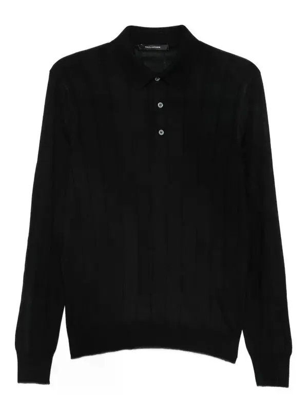 Tagliatore Buttoned Ribbed Polo Shirt