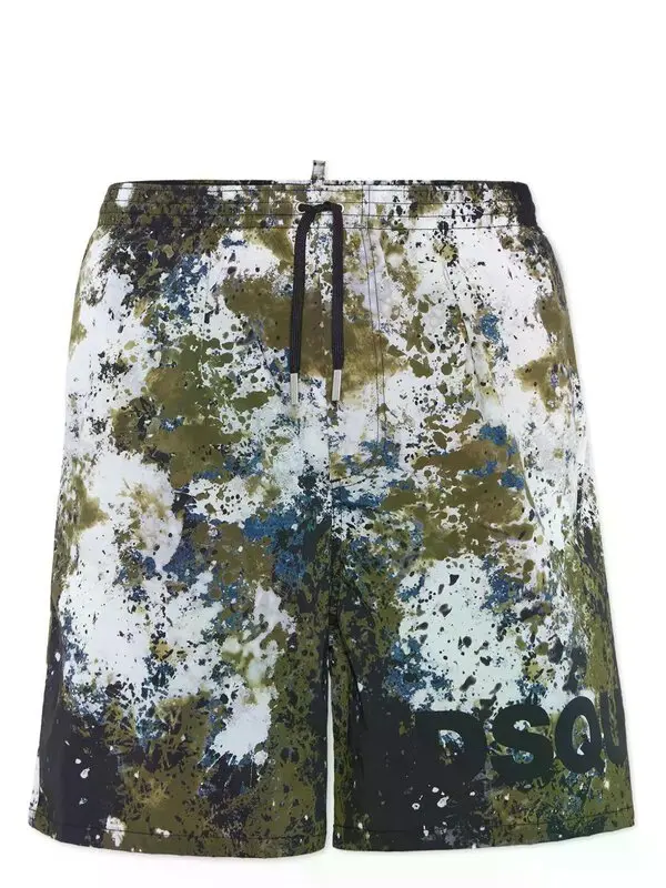 Dsquared2 Camouflage Swim Shorts - Green