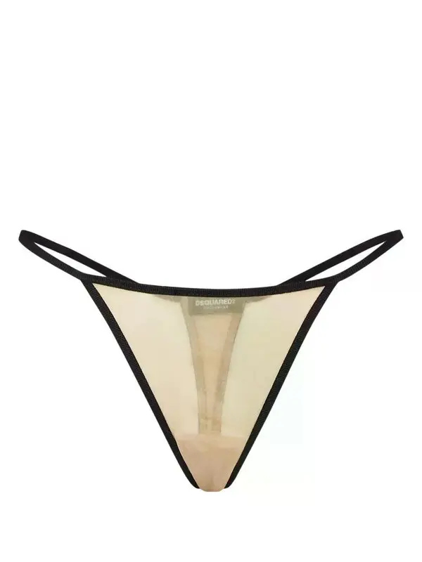 Dsquared2 Semi-sheer Thong - Neutrals