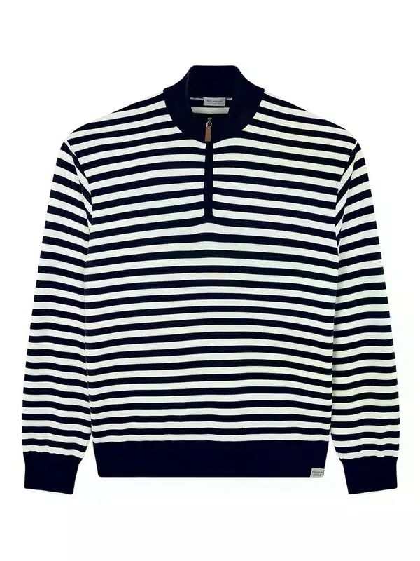 Paul & Shark Striped Half-zip Sweater
