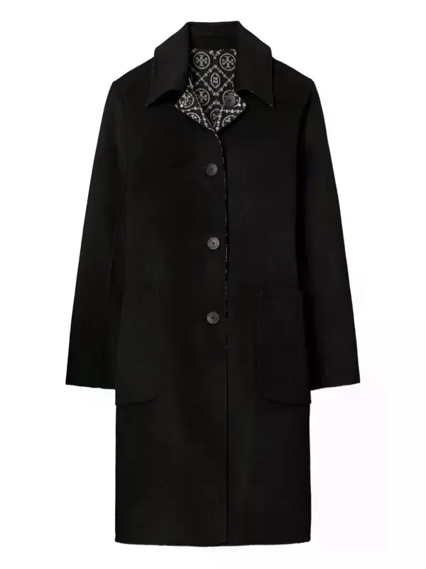 Tory Burch Jacquard Monogram Wool Coat