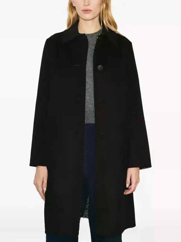 Tory Burch Jacquard Monogram Wool Coat