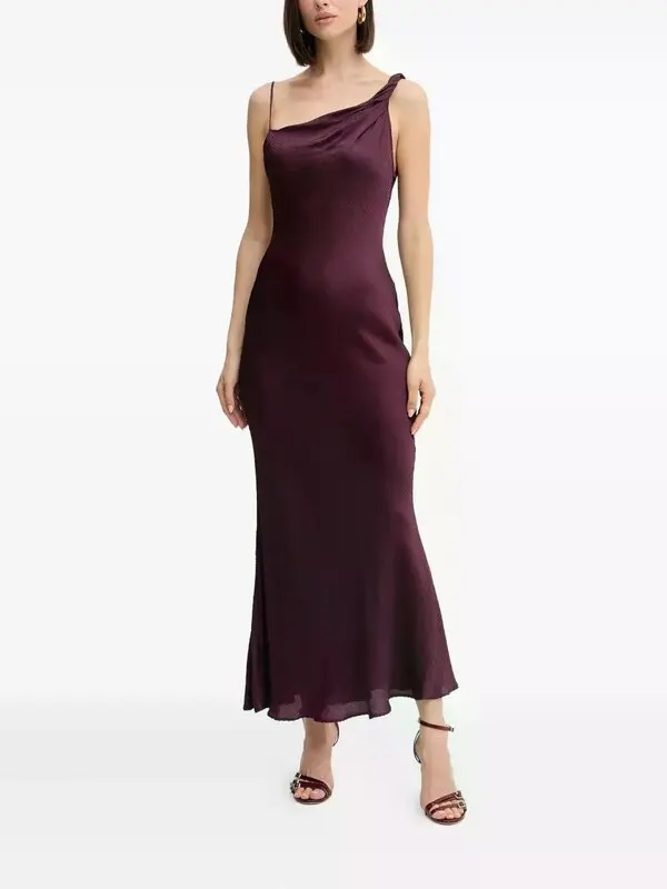 TWINSET Twisted One-shoulder Maxi Dress
