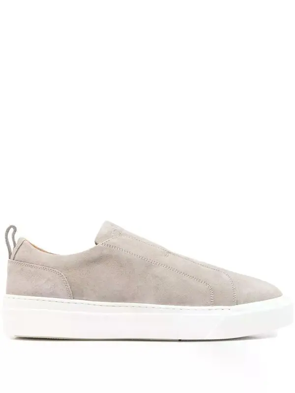 Kiton Suede Slip-on Sneakers - Neutrals