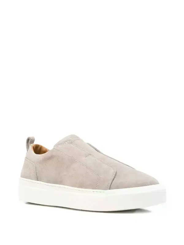 Kiton Suede Slip-on Sneakers - Neutrals