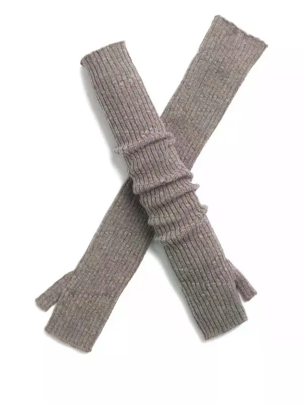 BARRIE Cashmere Fingerless Gloves - Grey