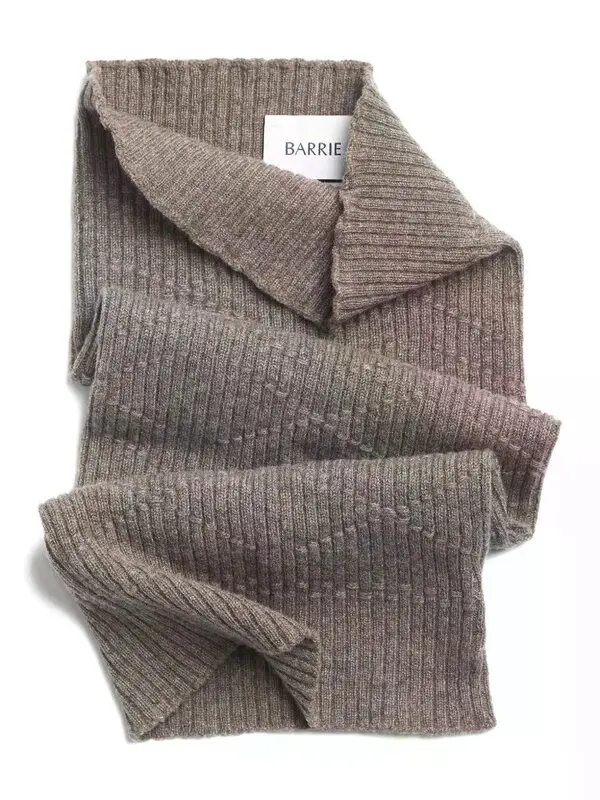 BARRIE Ribbed Cashmere Snood - Brown