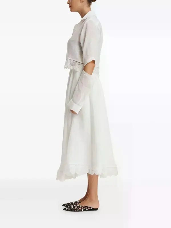PNK Lace Trim Linen Skirt