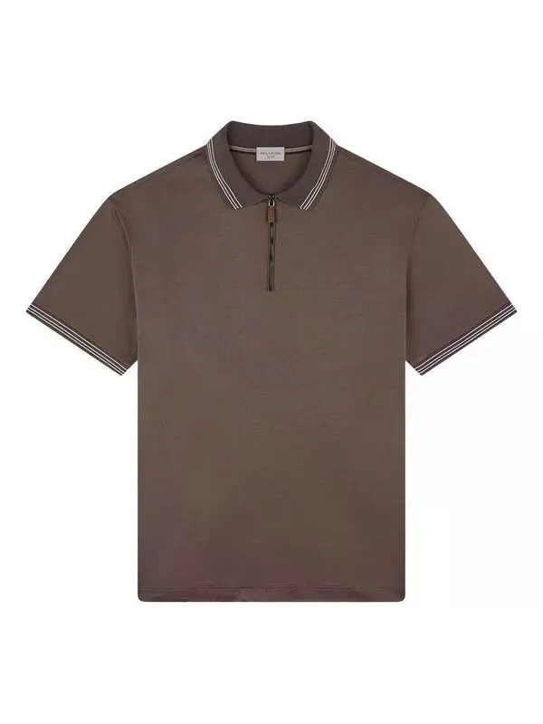 Paul & Shark Striped-detail Polo Shirt - Brown