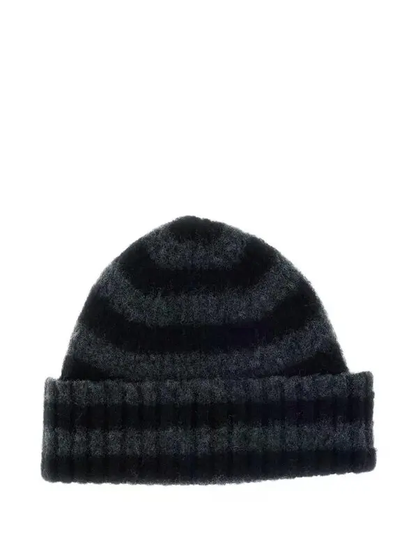 Howlin' Striped Beanie - Black