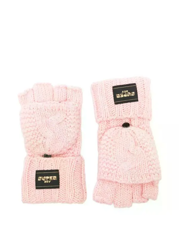 Superdry Cable-knit Gloves - Pink