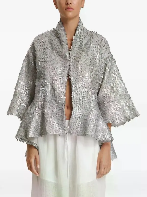 PNK Sequin Ruffled Top