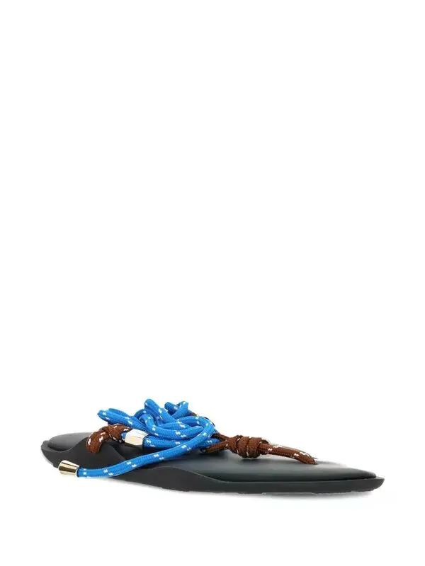 Flowze Rope Detail Flat Sandals - Blue