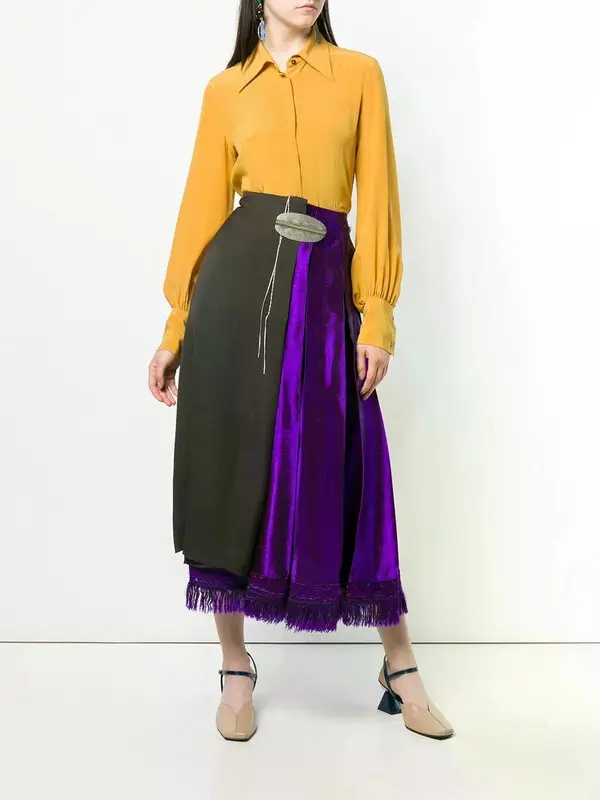 Marni Asymmetric Wrap Front Maxi Skirt