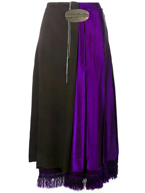Marni Asymmetric Wrap Front Maxi Skirt