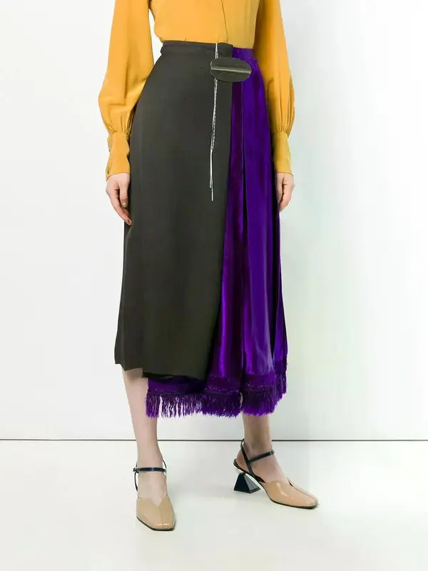 Marni Asymmetric Wrap Front Maxi Skirt