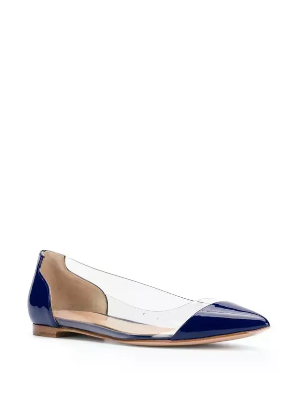 GIANVITO ROSSI Azure Trasp Ballerinas