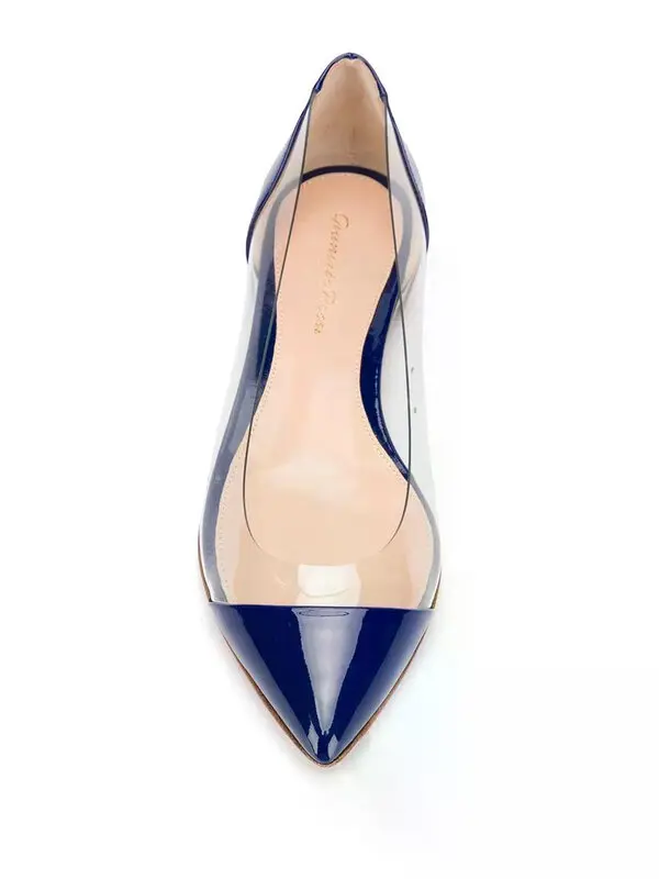 GIANVITO ROSSI Azure Trasp Ballerinas