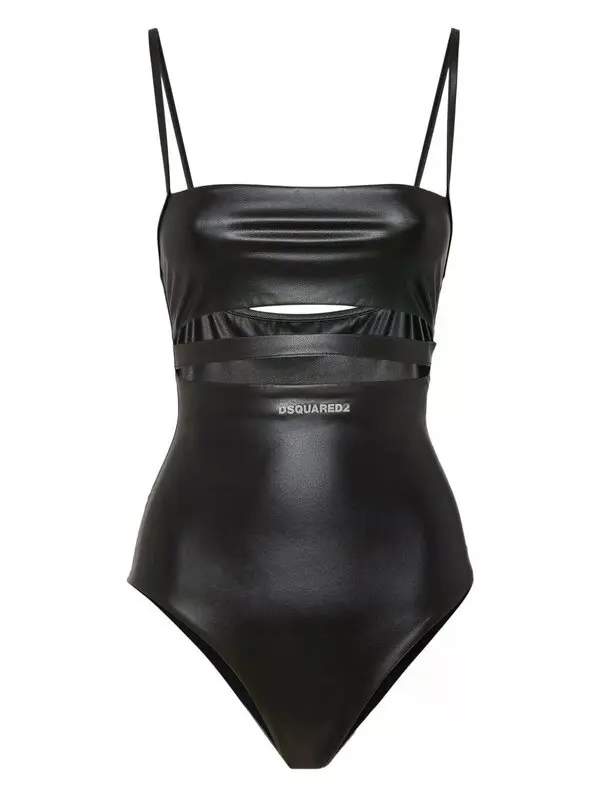 Dsquared2 Faux-leather Swimsuit - Black